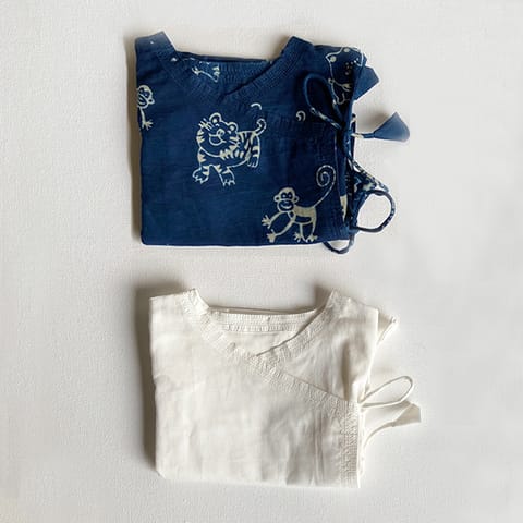 Shop Newborn Bag - Zoo + Essential White Angrakha at the best price ...