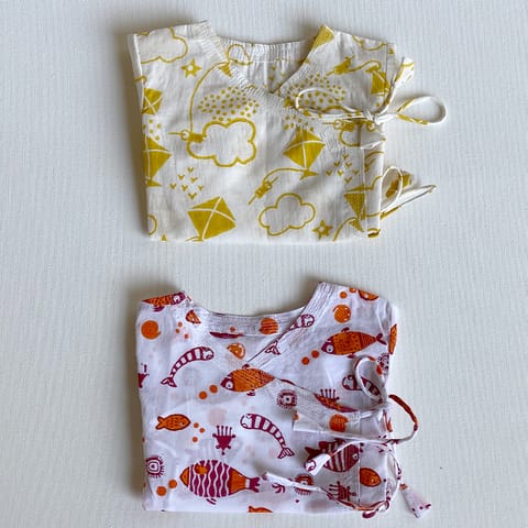 Shop Newborn Bag - Patang + Koi Red Angrakha at the best price online ...