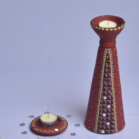 Shop Terracotta Long Diya by Antarang Crafts online at the best price ...
